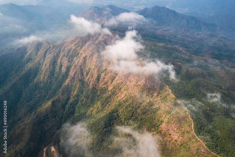 epic aerial view of Wong Leng, Pat Sin Leng, the Mountain landscape ...