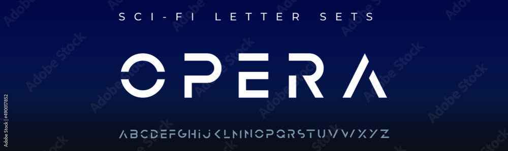 OPERA Minimal Modern font. Classic, Abstract, tech, gaming and luxury ...