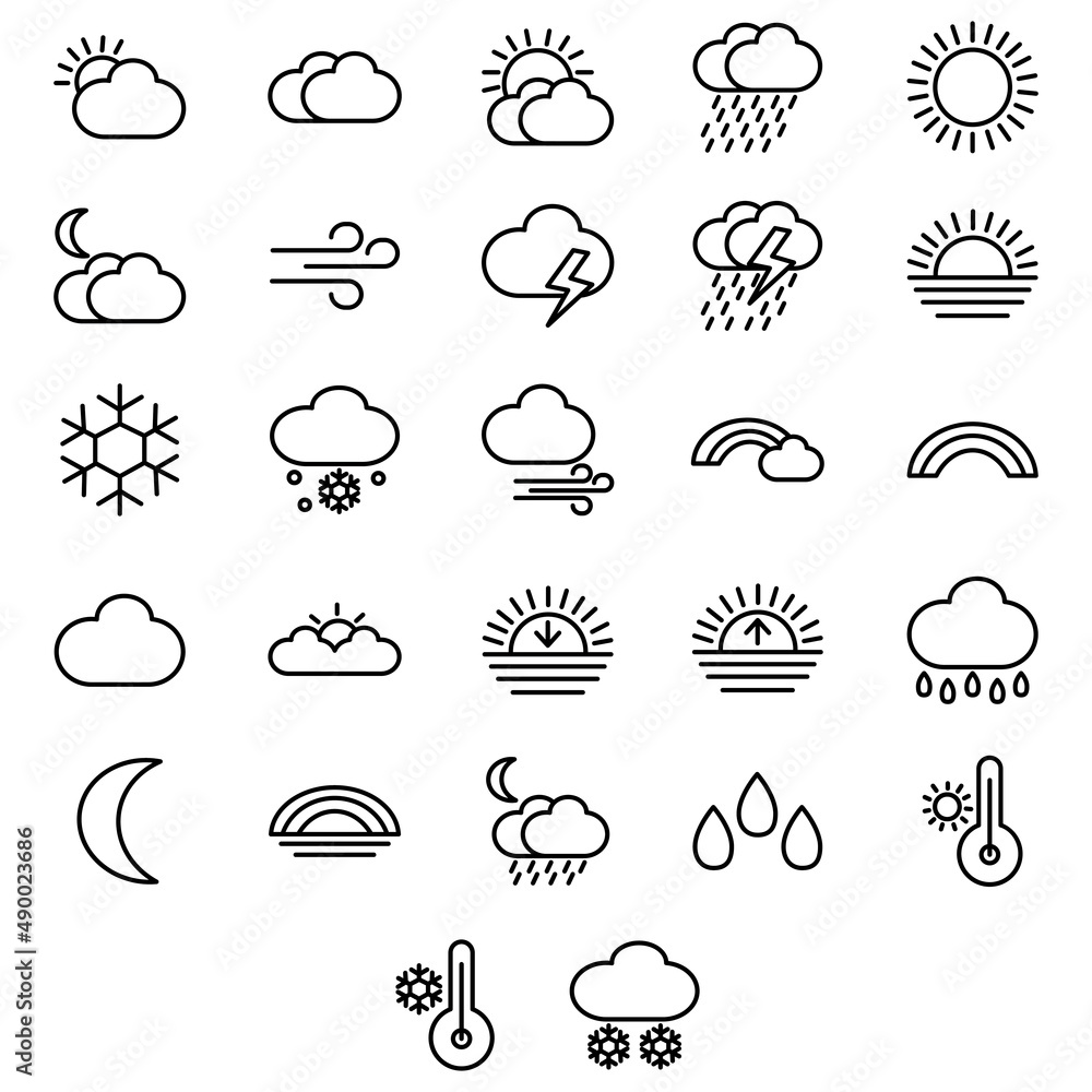climate, cloud, cloud icons, cloudy, cold, design, flat, forecast ...