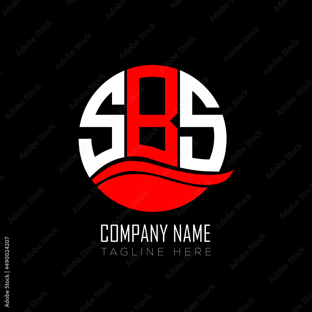 SBS logo monogram isolated on circle element design template, SBS ...