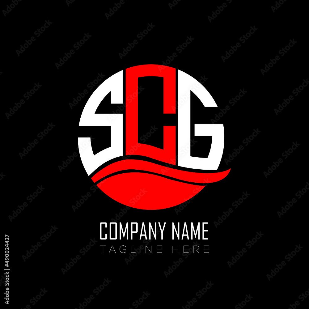 SCG logo monogram isolated on circle element design template, SCG ...