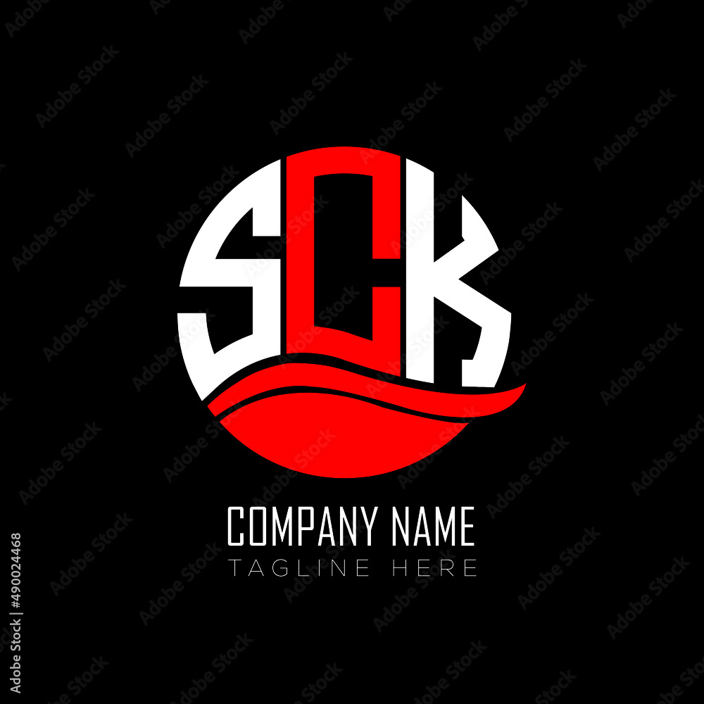 SCK logo monogram isolated on circle element design template, SCK ...
