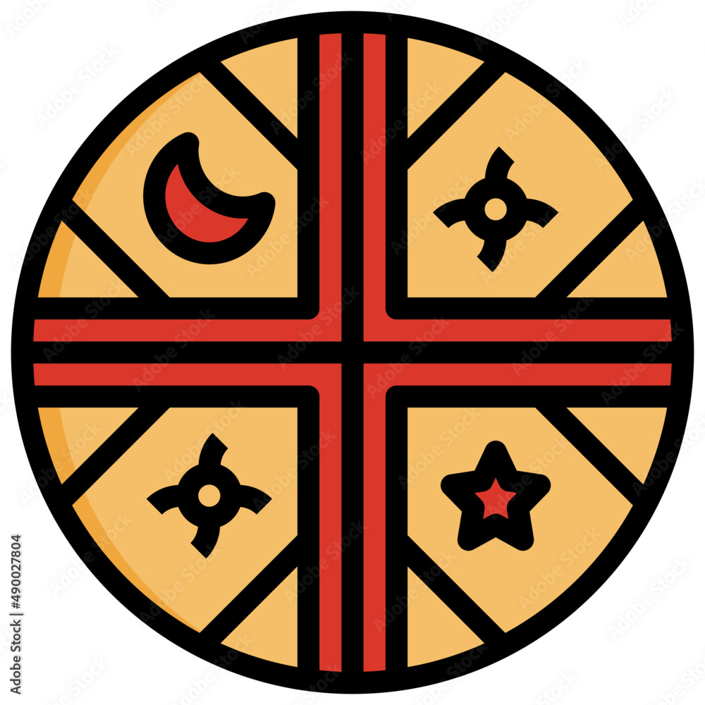 MAPUCHE filled outline icon,linear,outline,graphic,illustration Stock ...