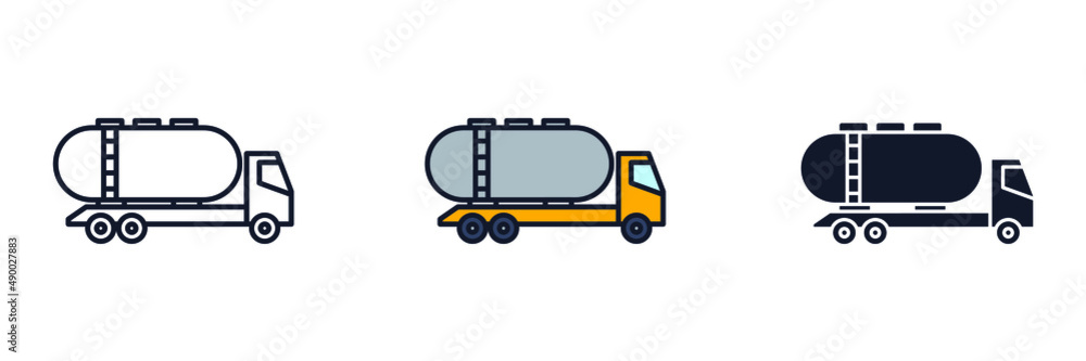 tank truck icon symbol template for graphic and web design collection ...