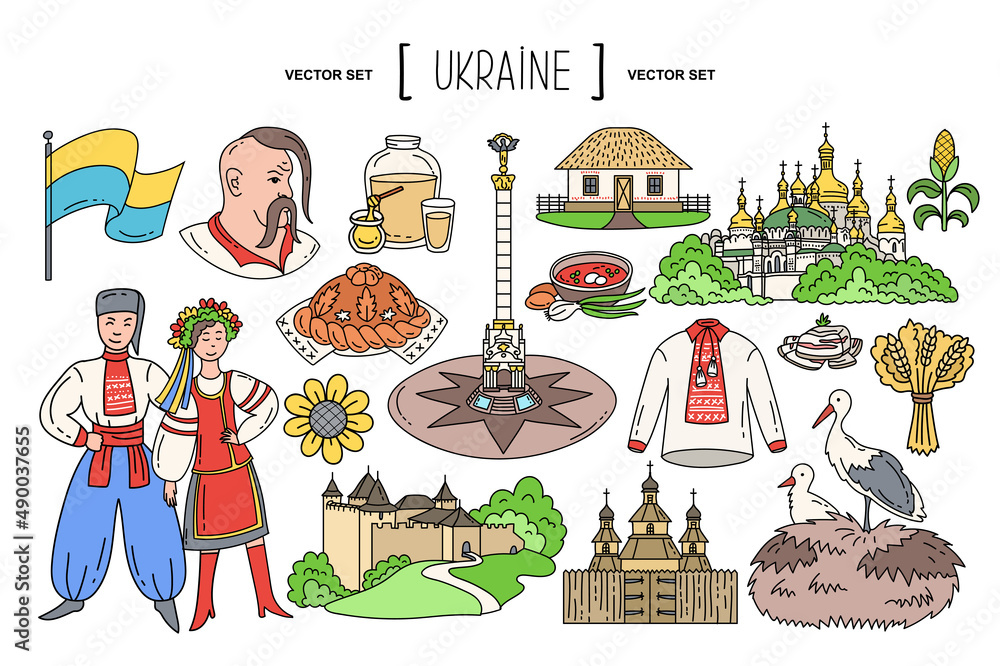 Vecteur Stock Vector set with hand drawn isolated colorful doodles on ...