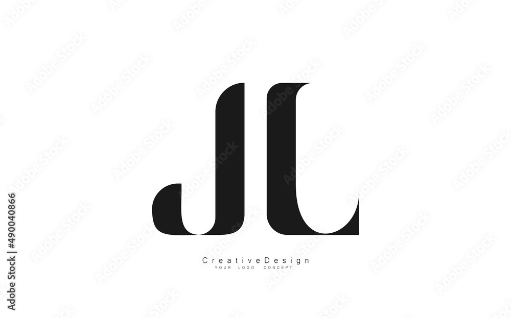 JL Letter logo design emblem vector Icon, emblem with white background ...
