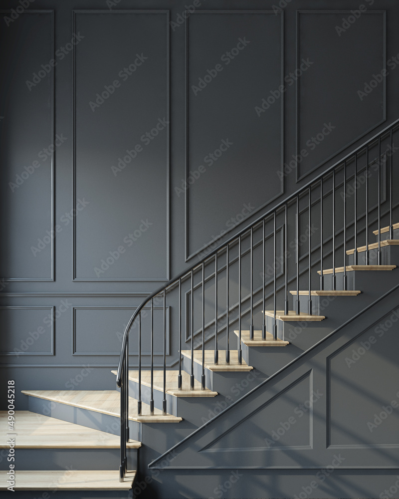 Stairway. 3d render. Stock Illustration | Adobe Stock