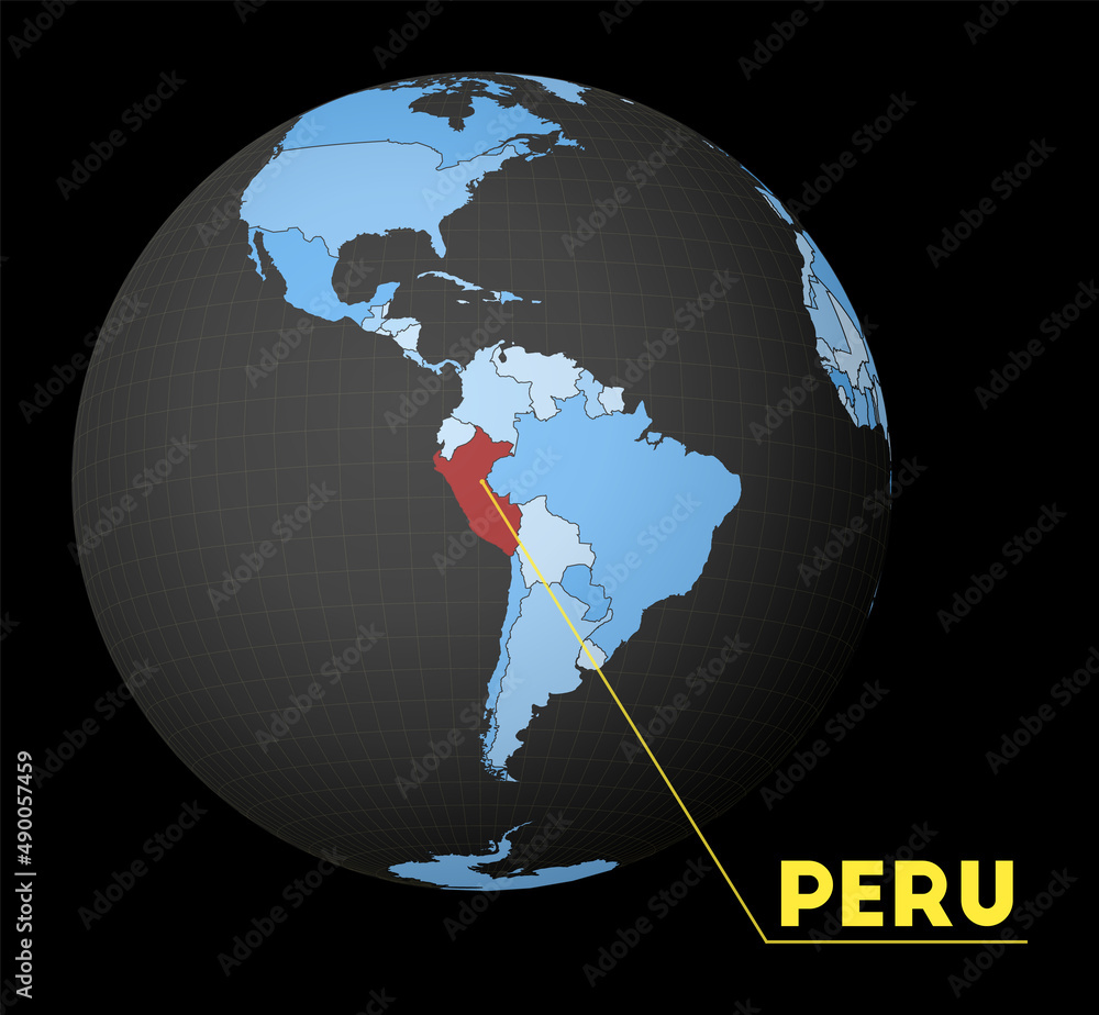peru chile on world map