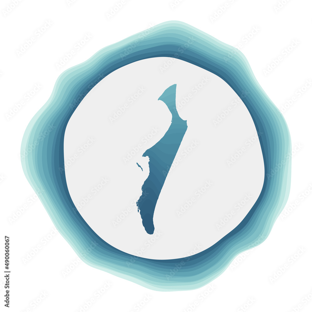 Fraser Island logo. Badge of the island. Layered circular sign around ...