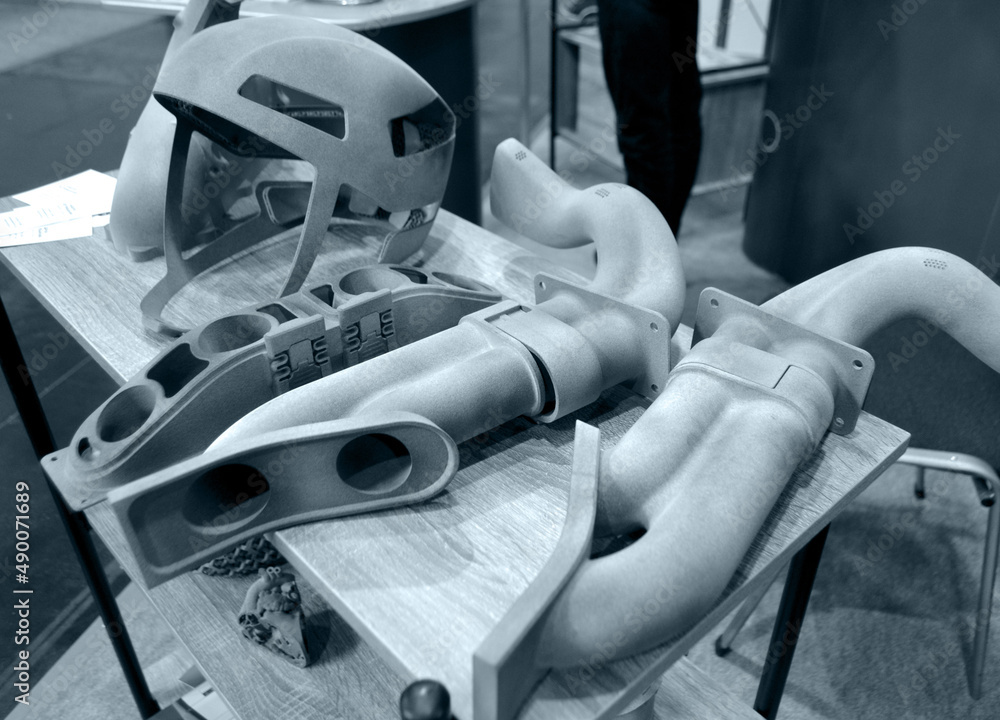 Large pipe details printed 3d printer. Multi Jet Fusion MJF. Powder 3D ...