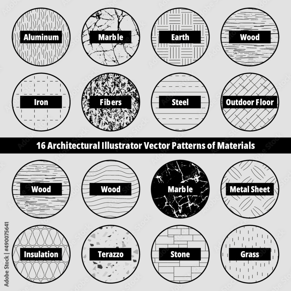 16 Vector Patterns of Architectural Materials | Textures of stone ...