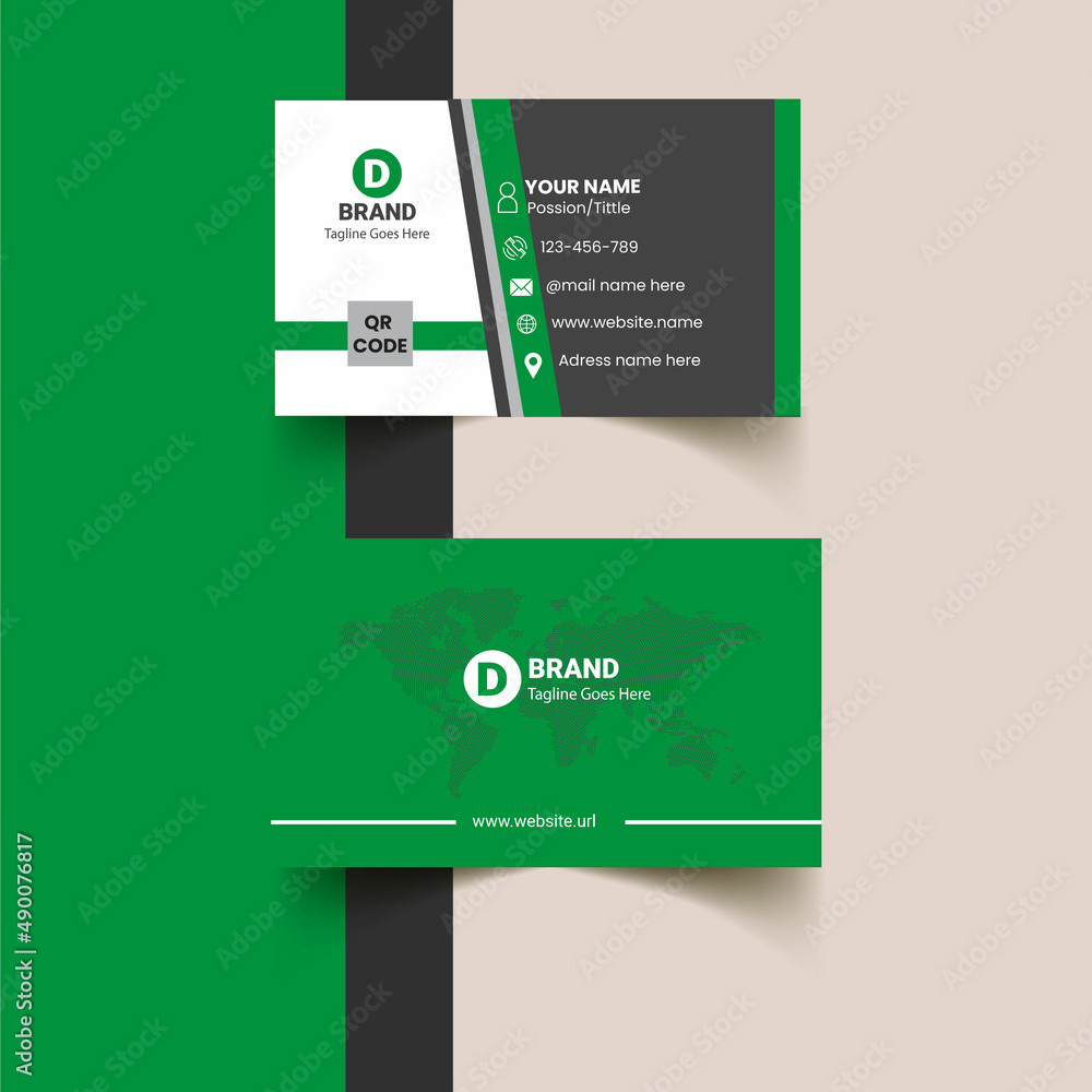 Vector abstract Clean and simple Business Card Template, Modern ...