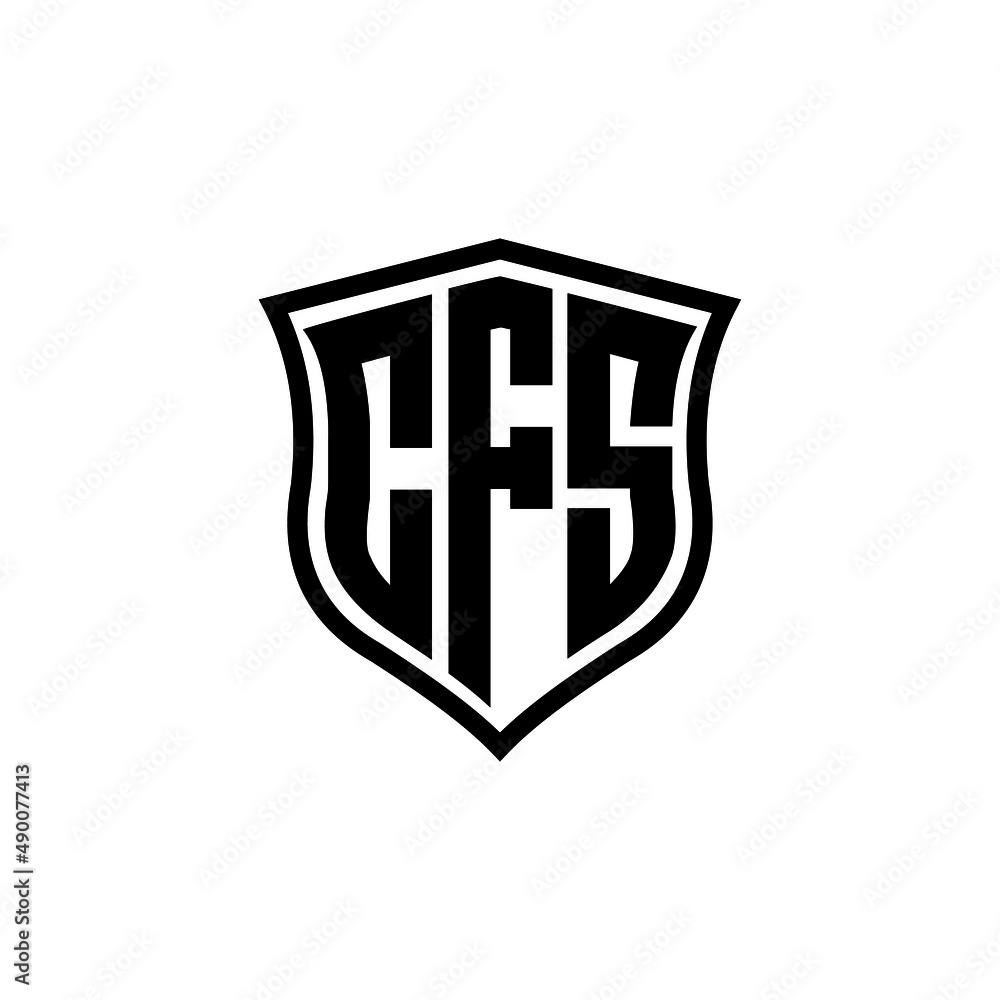CFS letter logo design with white background in illustrator, vector ...