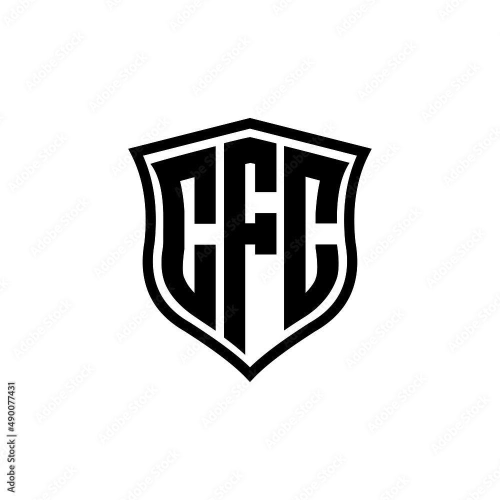 CFC letter logo design with white background in illustrator, vector ...