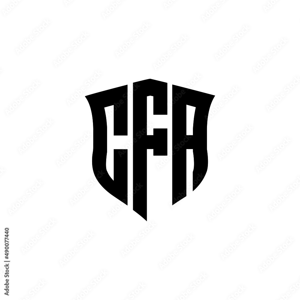 Vecteur Stock CFA letter logo design with white background in ...
