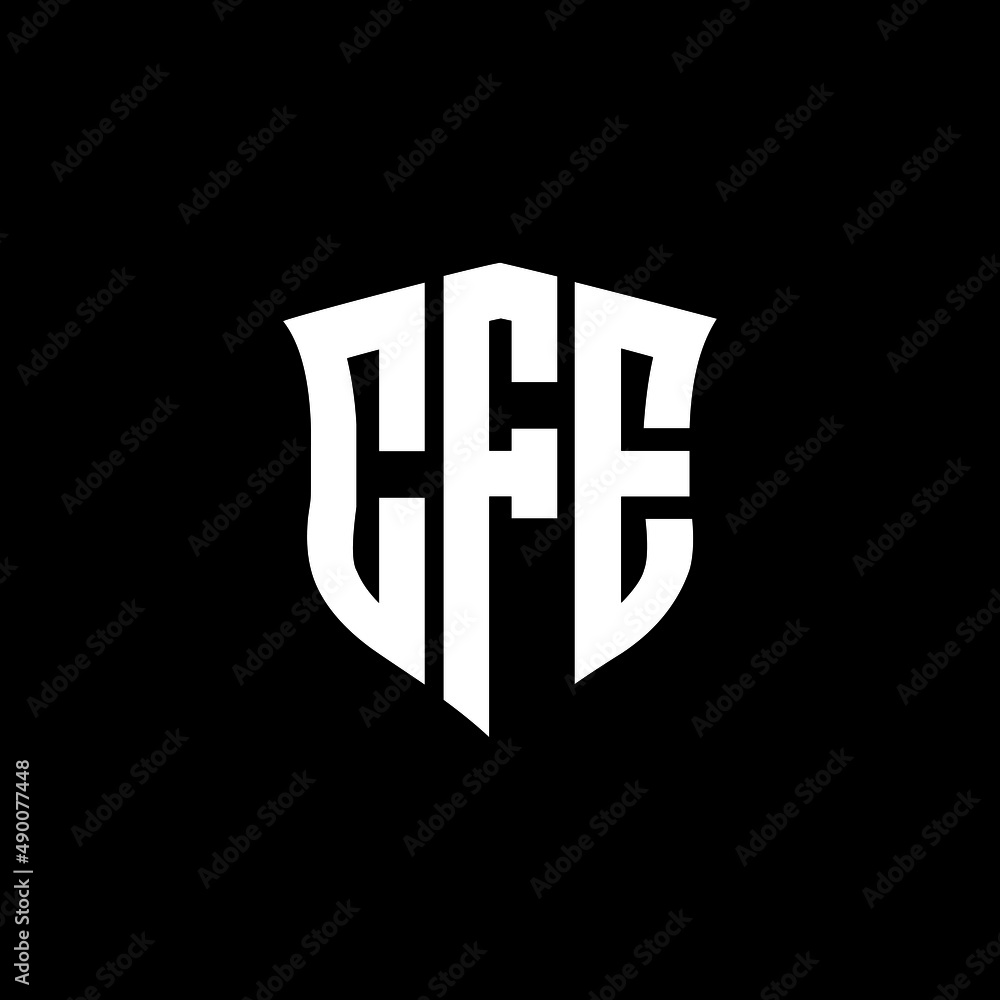 CFE letter logo design with black background in illustrator, vector ...