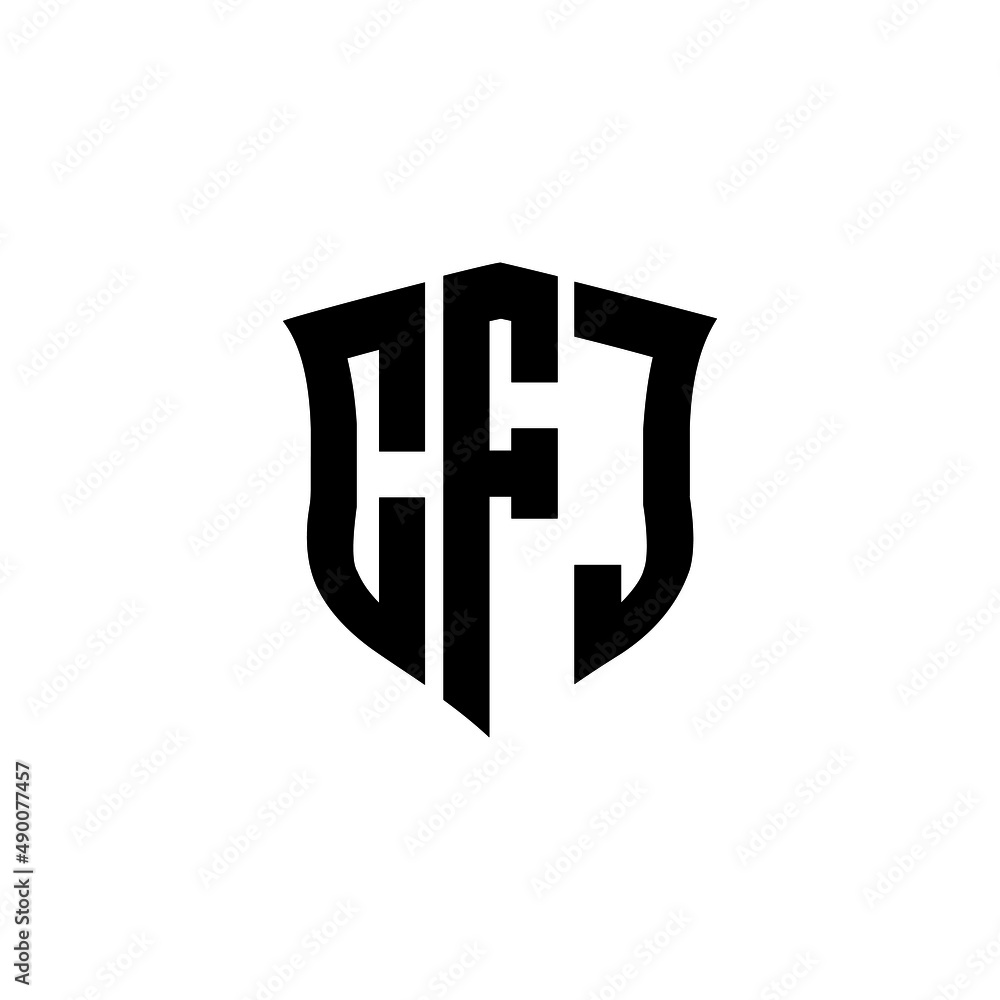 CFJ letter logo design with white background in illustrator, vector ...