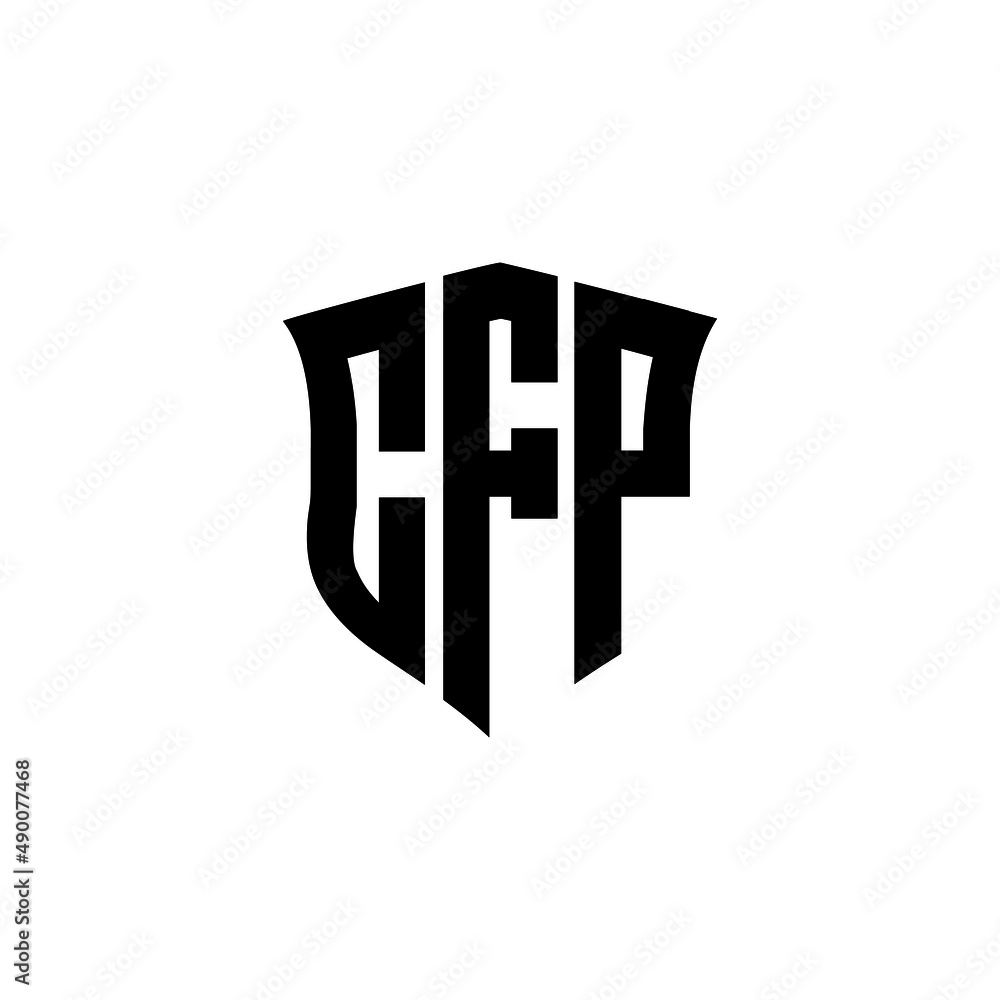 CFP letter logo design with white background in illustrator, vector ...