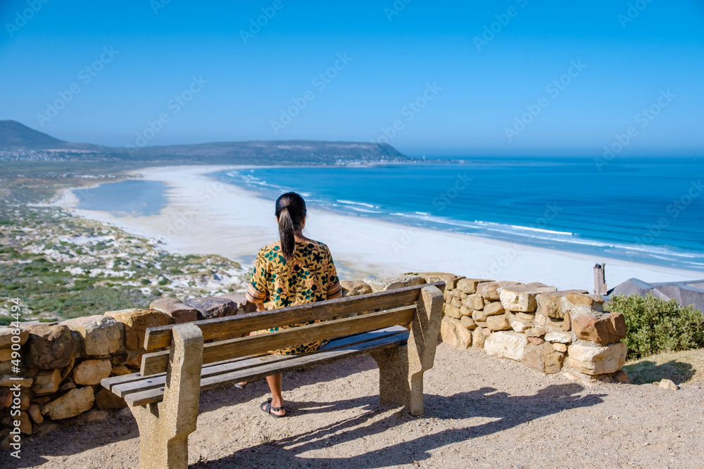 Beautiful white sand Noordhoek beach along Chapman's peak drive Cape ...