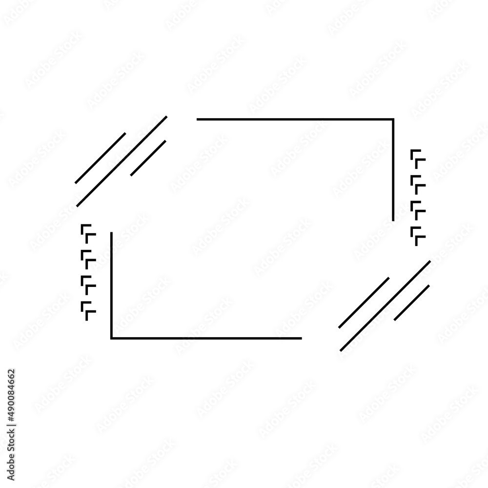 Vektorová grafika „Abstract, trendy, creative text frame, simple ...