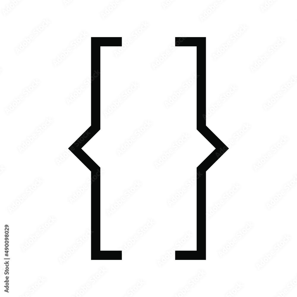 Parentheses Icon. Bracket, Curly, Brace, Punctuation Symbol - Vector ...