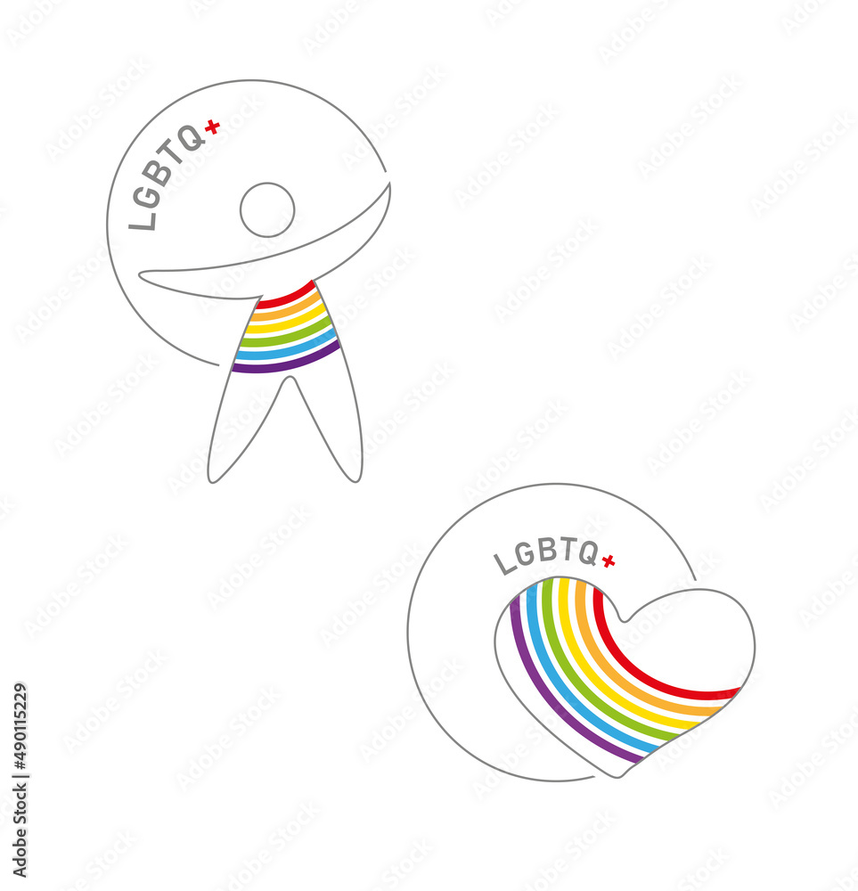 LGBTQ+ Logo Icon Set Stock Vector | Adobe Stock