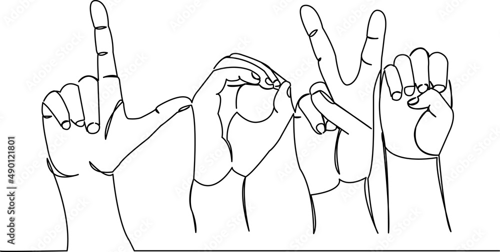 sign language word love Stock Vector | Adobe Stock