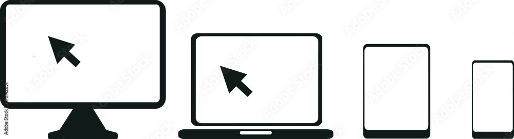 Vector of computer icons Stock Vector | Adobe Stock