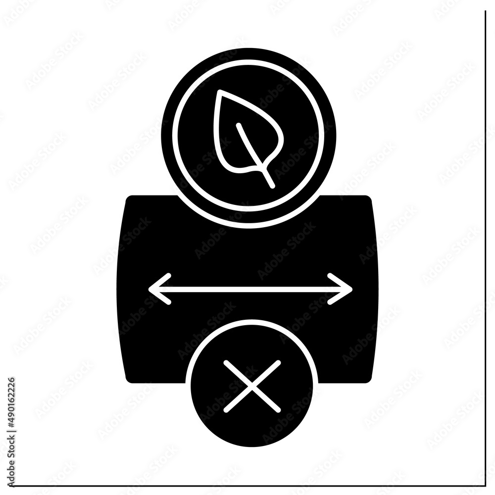 Cryptocurrency glyph icon. Chia causes storage shortage. Hard Drive and ...