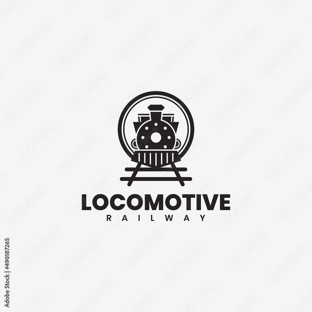 Badge of Locomotive train logo vector vintage design Stock Vector ...