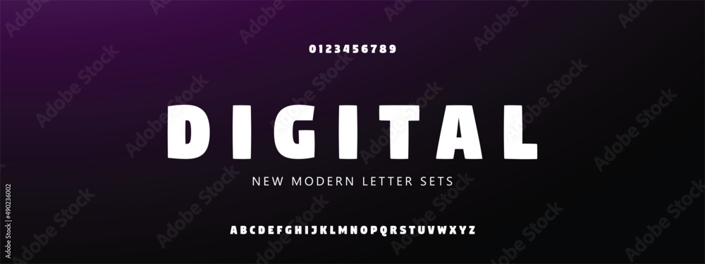 DIGITAL Elegant alphabet letters font and number. Classic Lettering ...