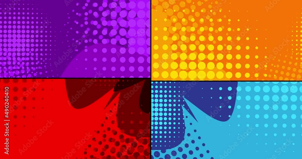 Abstract Colorful Background with green screen. Manga intro Motion ...