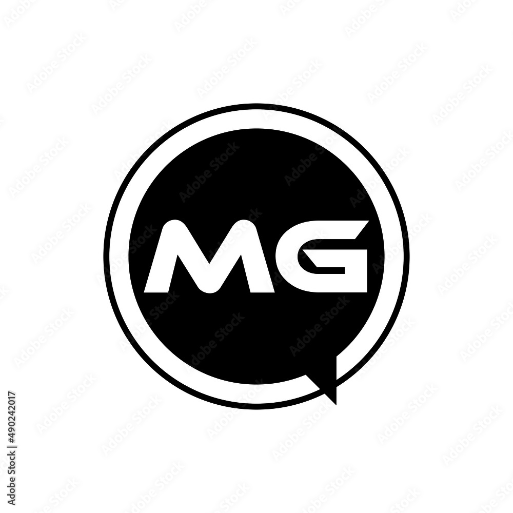 MG letter logo design with white background in illustrator, vector logo ...