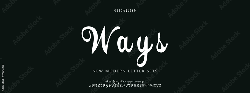 Vetor de WAYS Elegant alphabet letters font and number. Classic ...