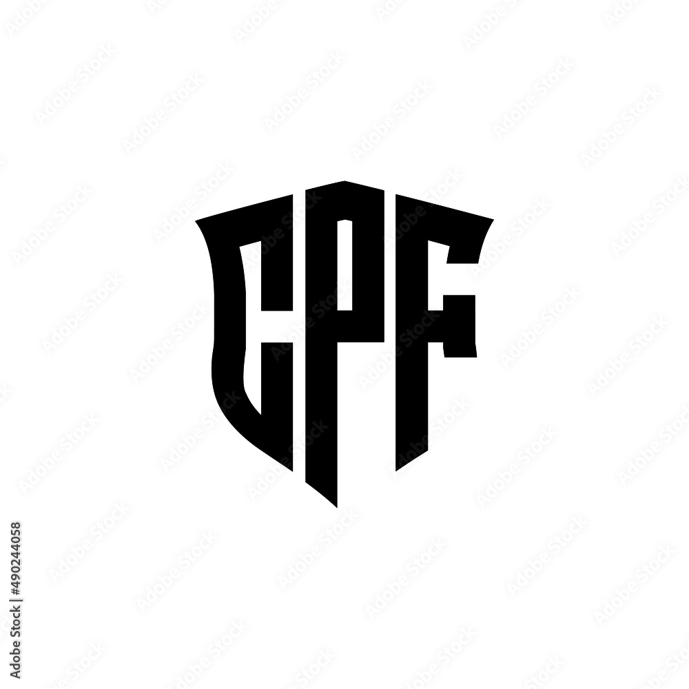 CPF letter logo design with white background in illustrator, cube logo, vector logo, modern ...