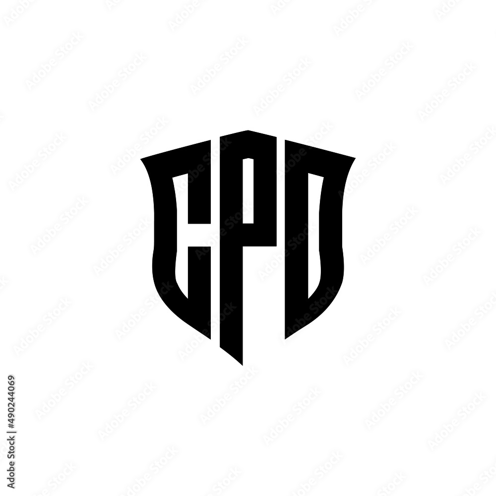 CPO letter logo design with white background in illustrator, cube logo ...