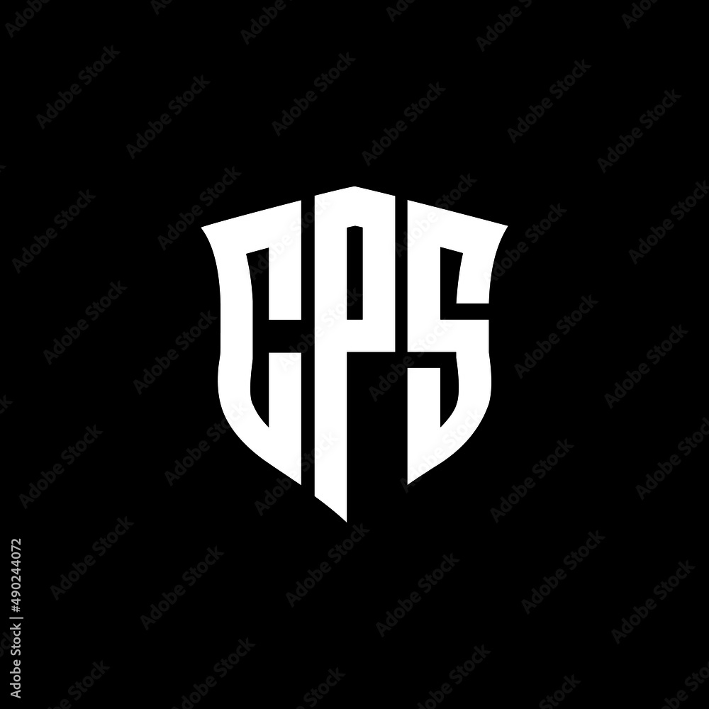 CPS letter logo design with black background in illustrator, cube logo ...