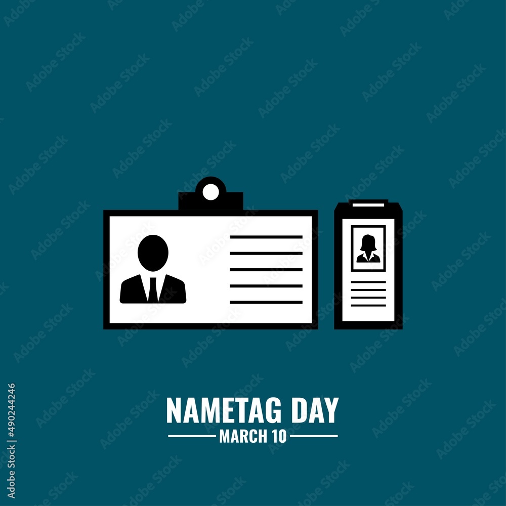 Vector Icon Name tag, Nametag Day, suitable for social media post ...