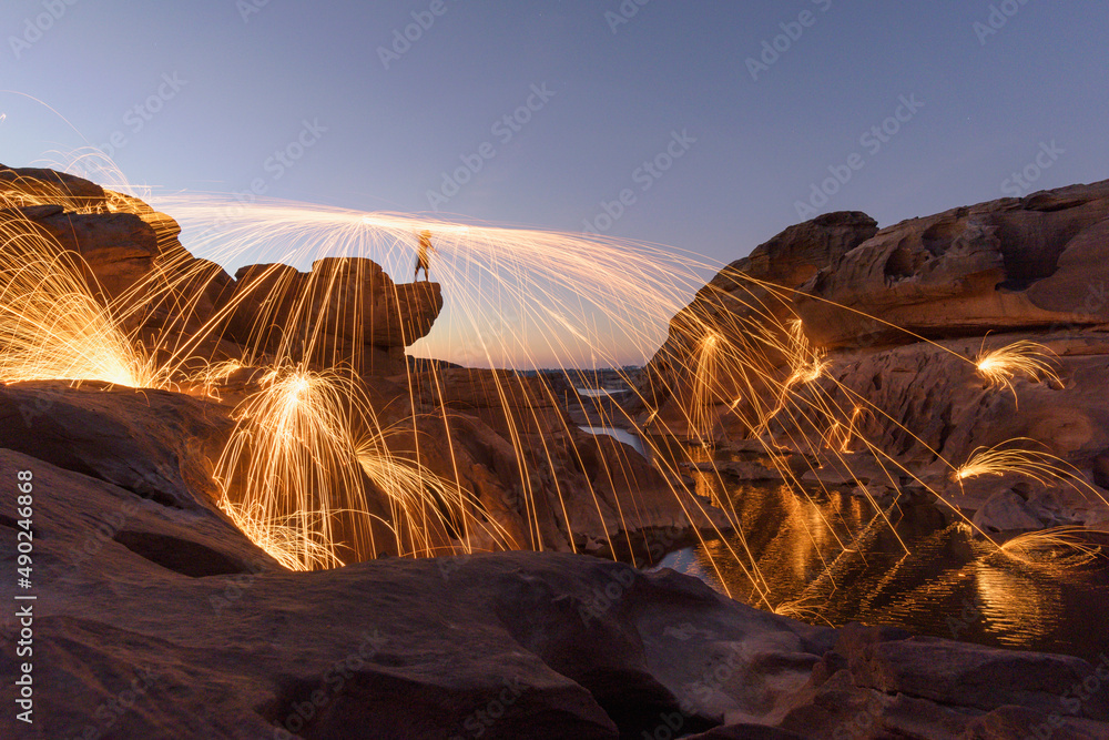 Sampanbok Ubon Ratchathani Grand Canyon in Thailand, 3000 Boke nature of rock is unseen in ...