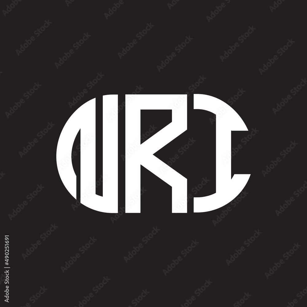 NRI letter logo design on black background. NRI creative initials ...