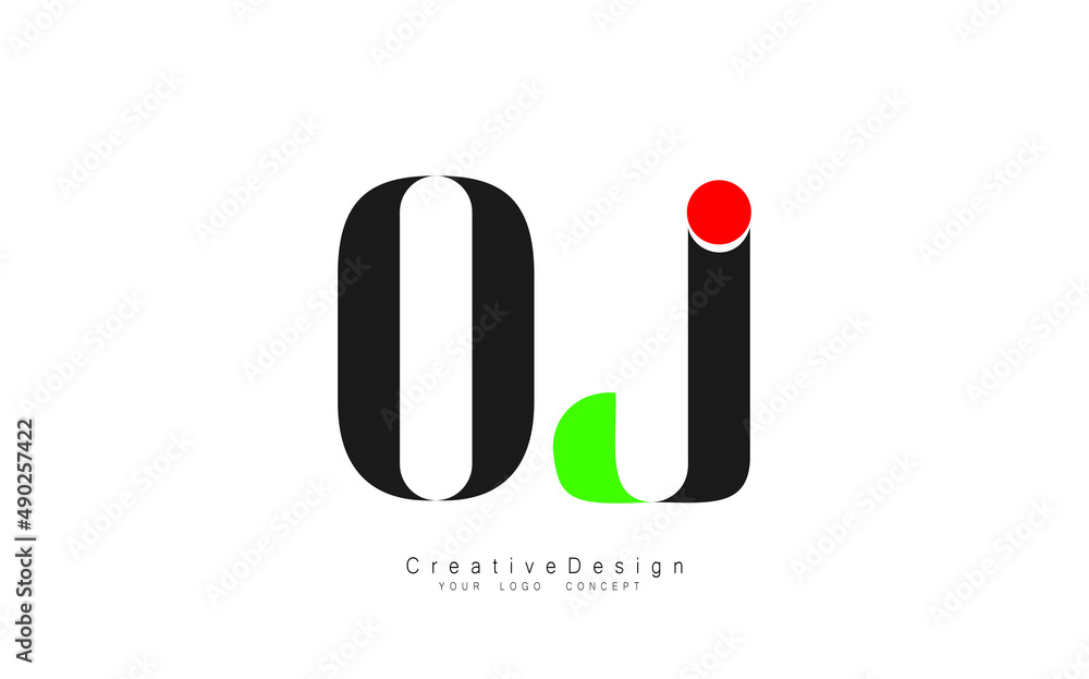 OJ Letter logo design emblem vector Icon, emblem with white background ...