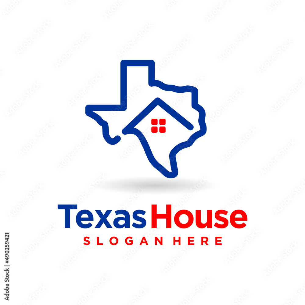 texas map logo with home concept Stock Vector | Adobe Stock
