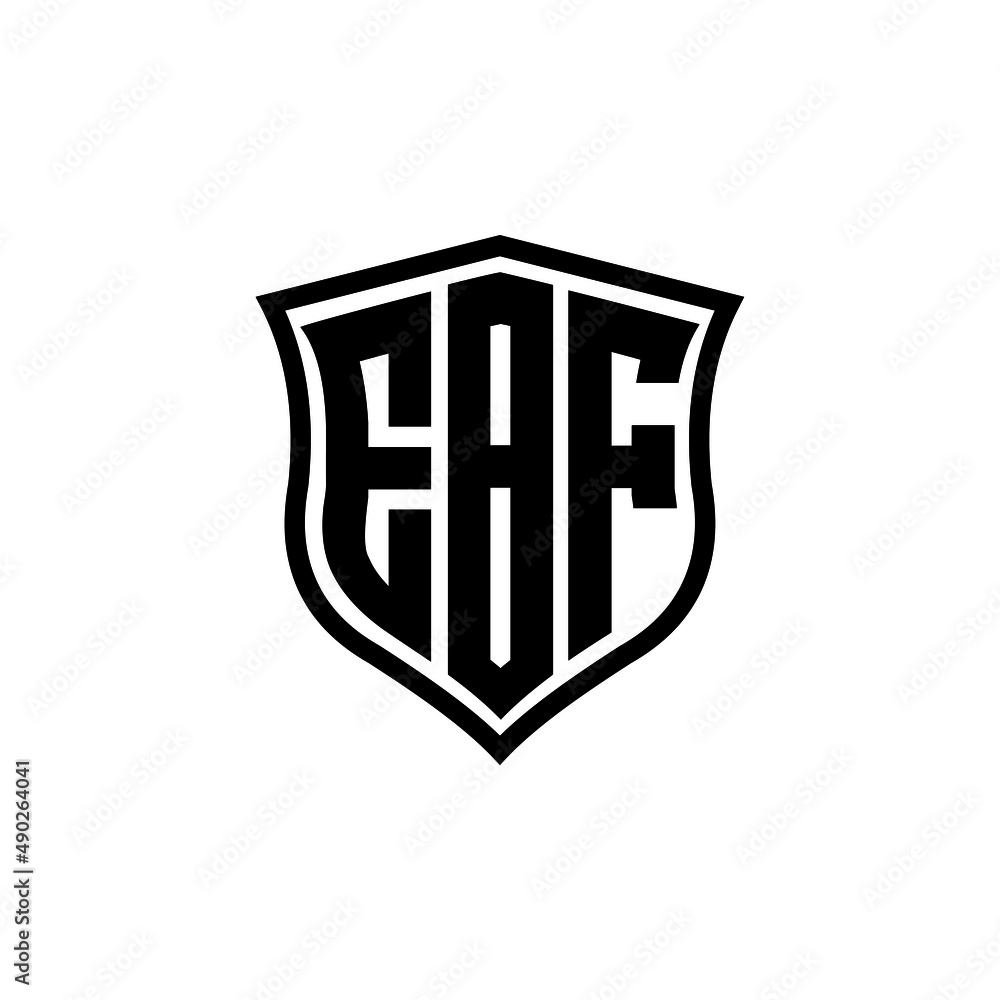 EBF letter logo design with white background in illustrator, vector ...