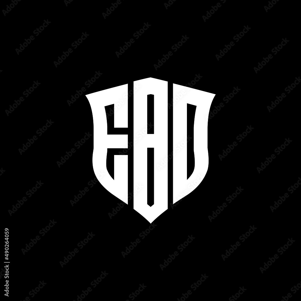 EBD letter logo design with black background in illustrator, vector ...