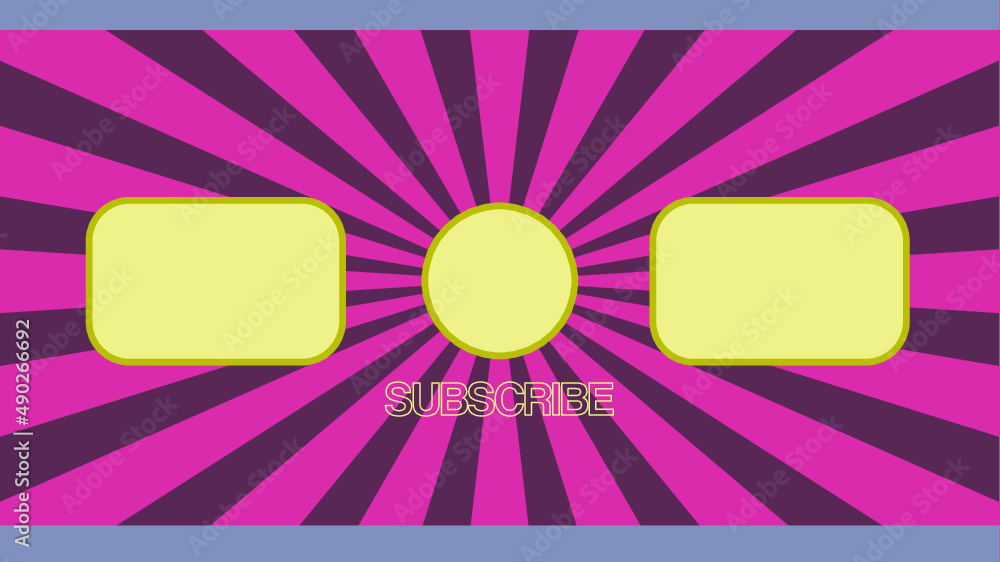 Youtube End Screen with purple design and purple lines. Youtube Video ...