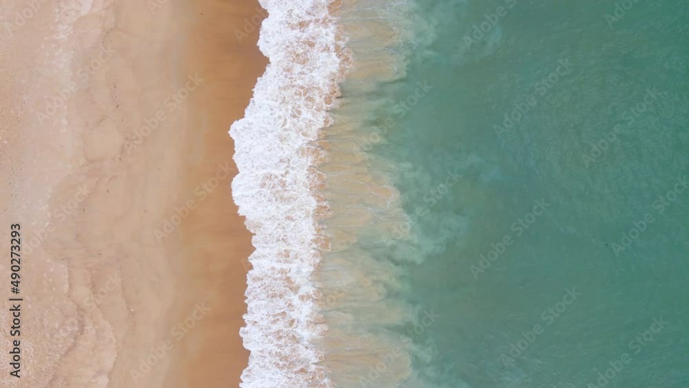 Nature video 4K Aerial view of drone. Scene of top view beach and ...