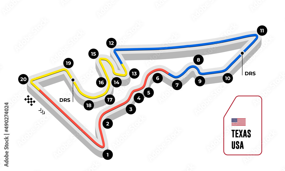 Texas grand prix race track. circuit for motorsport and autosport ...
