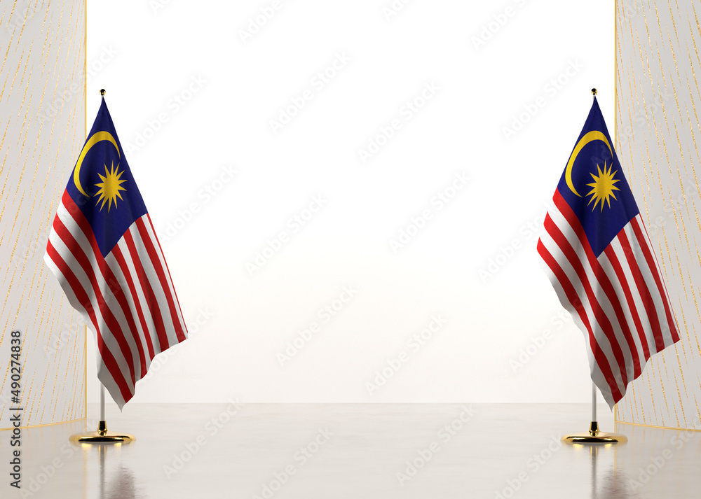 Horizontal frame and border with Malaysia flag Stock Illustration ...