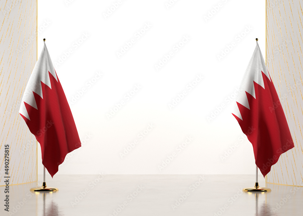 Horizontal frame and border with Bahrain flag Stock Illustration ...
