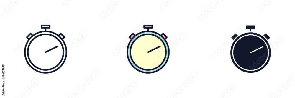 stopwatch icon symbol template for graphic and web design collection ...